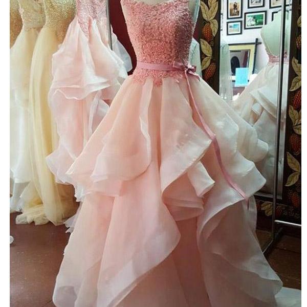 Pink Prom Dress, Unique Prom Dress, Prom Dress Ball Gown, Prom Dress ...
